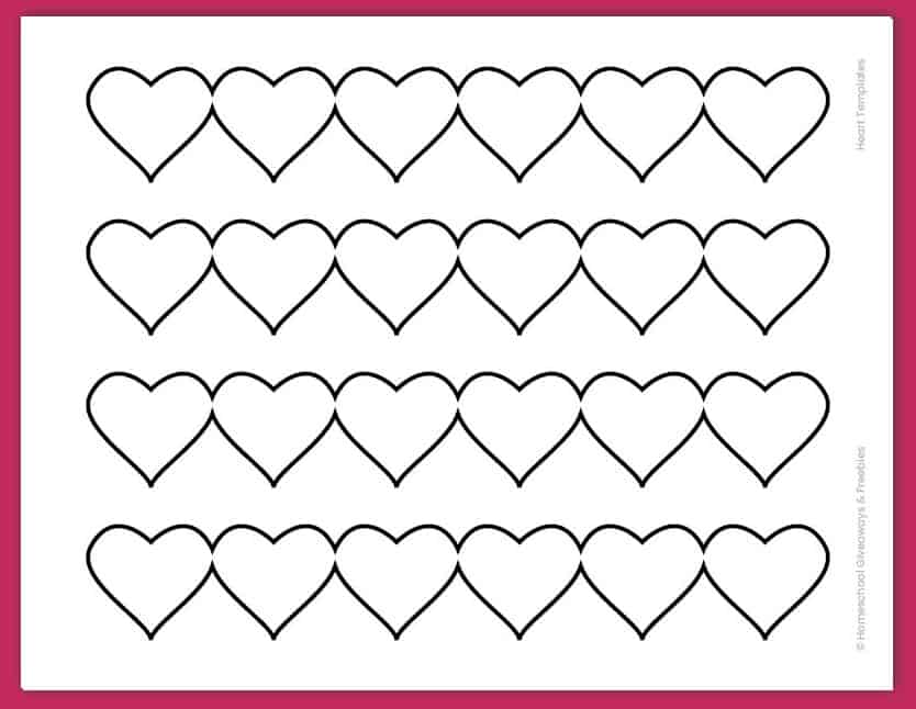 30 Free Heart Templates to Print, Color or Cut Out