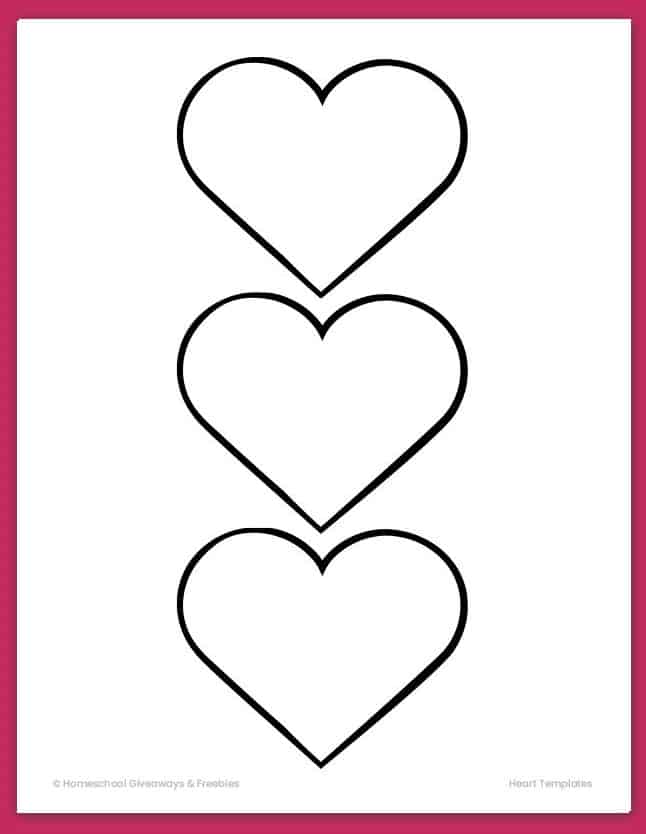30 Free Heart Templates to Print, Color or Cut Out