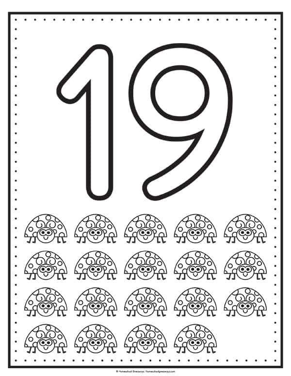 Printable Number Coloring Pages for Early Learners
