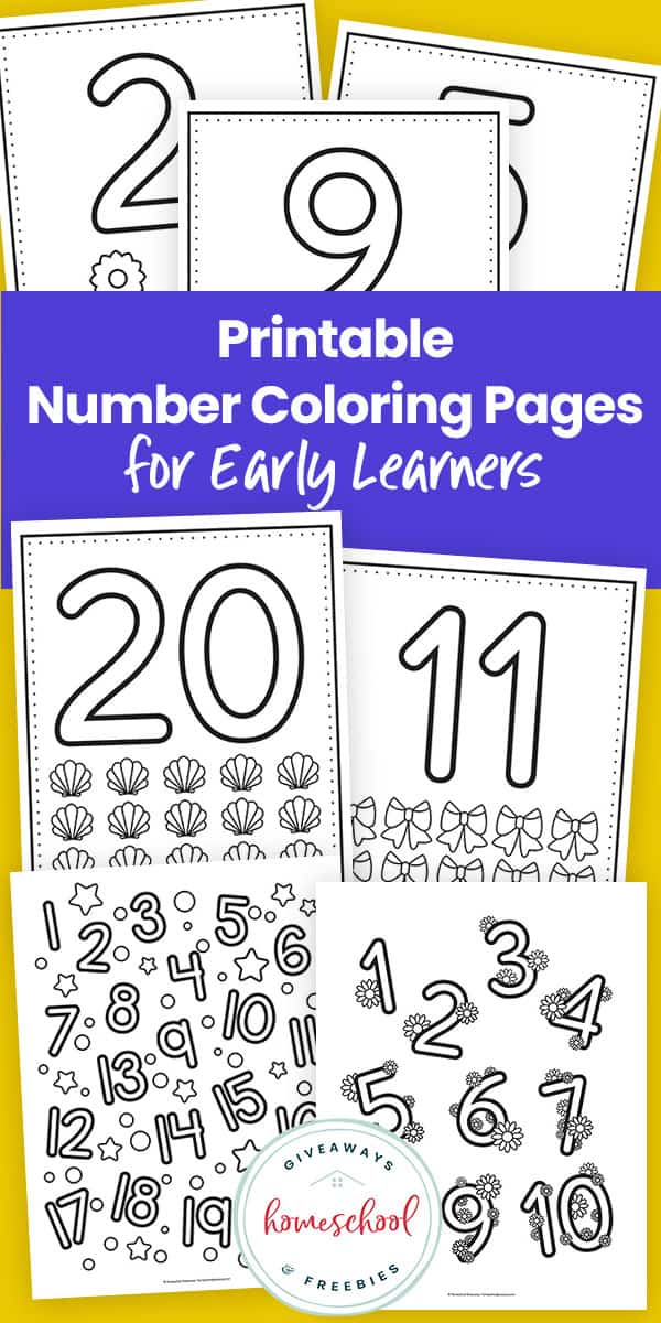 FREE Printable Number Coloring Pages For Numbers 1 20