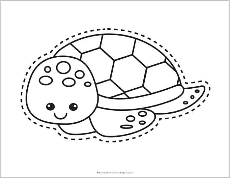 20 Printable Sea Turtle Coloring Pages & Craft Templates
