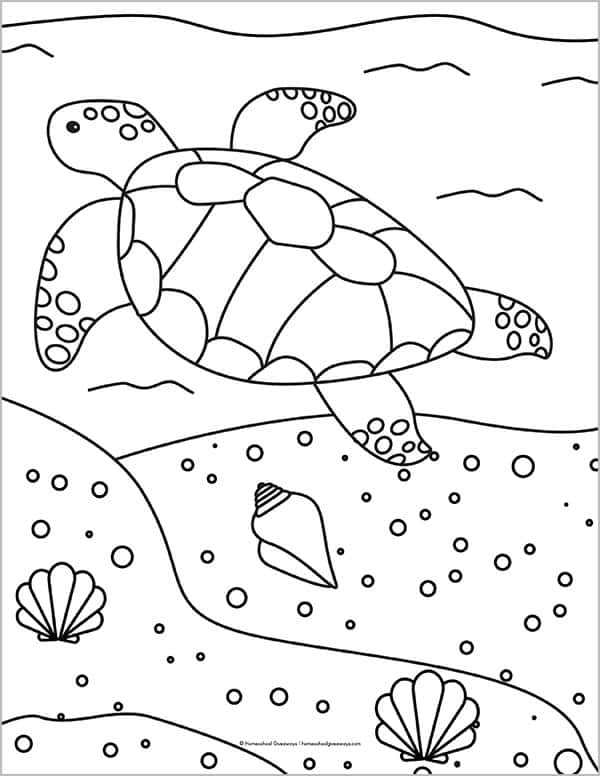 Free Printable Sea Turtle Coloring Pages & Templates